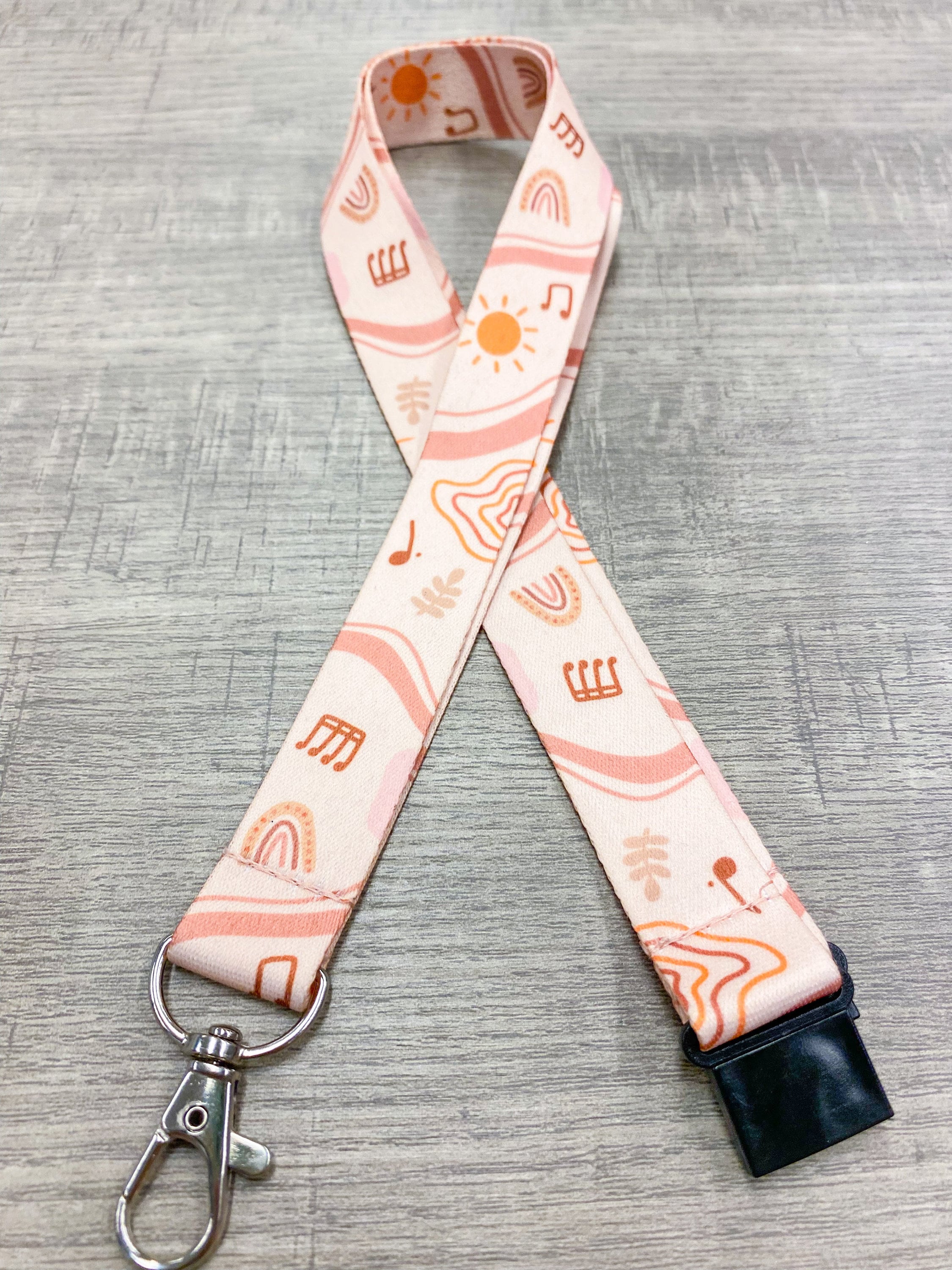 Music Boho Lanyard | Keys Lanyard, Music Teacher Lanyard, Music ...