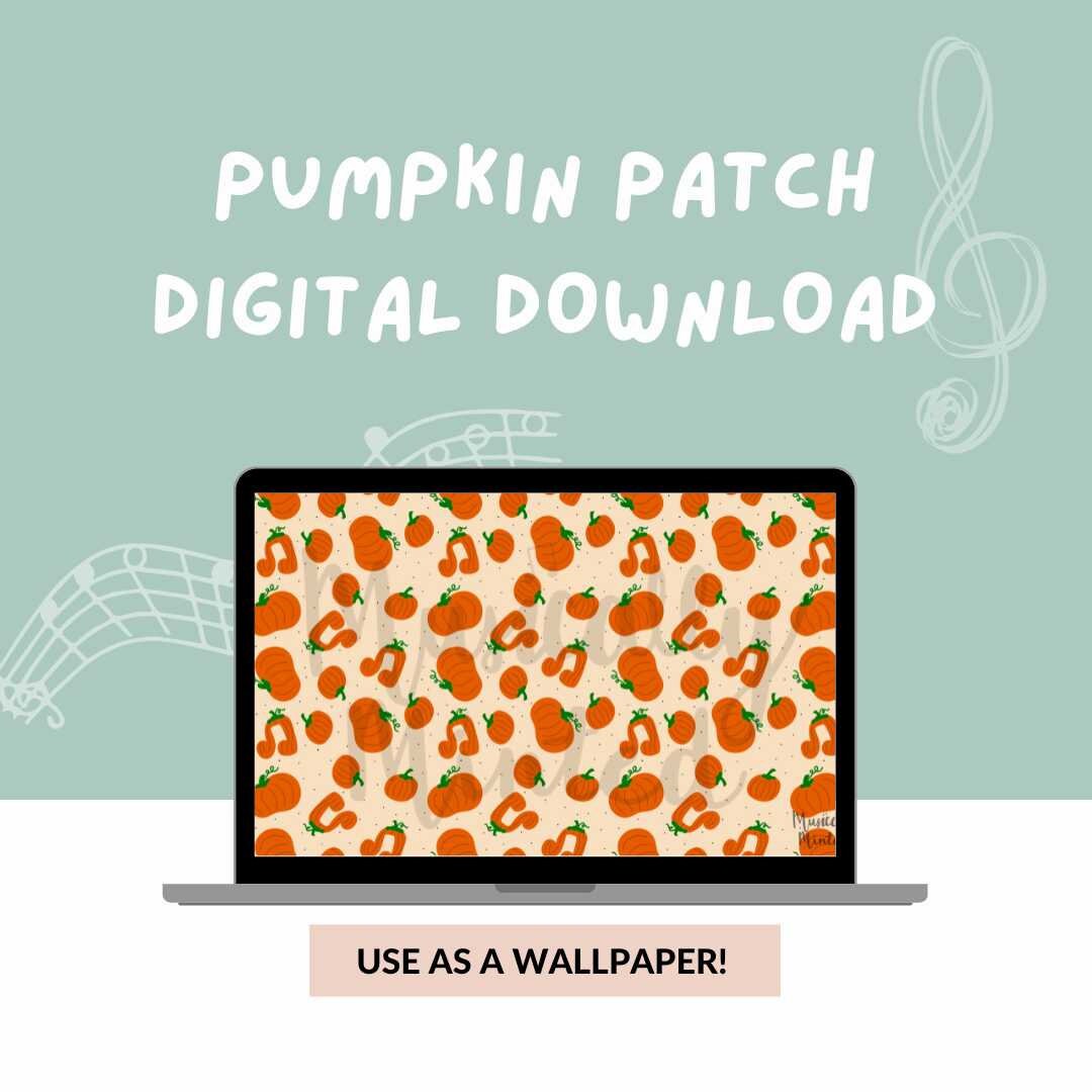Pumpkin Patch Pattern DIGITAL DOWNLOAD | Google Slide, Desktop ...