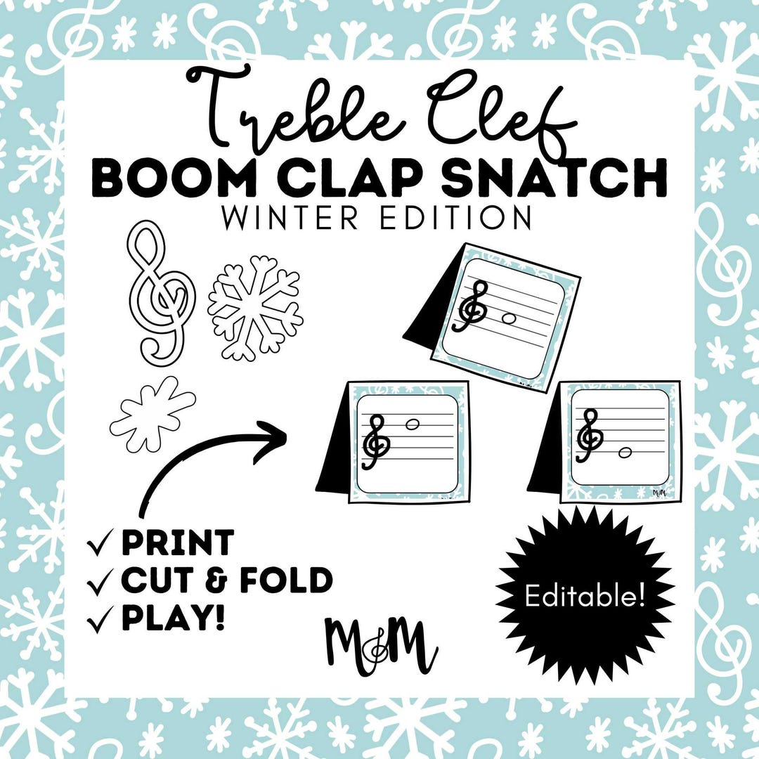 Winter Boom Clap Snatch | Treble Clef Edition | Music Game DIGITAL ...