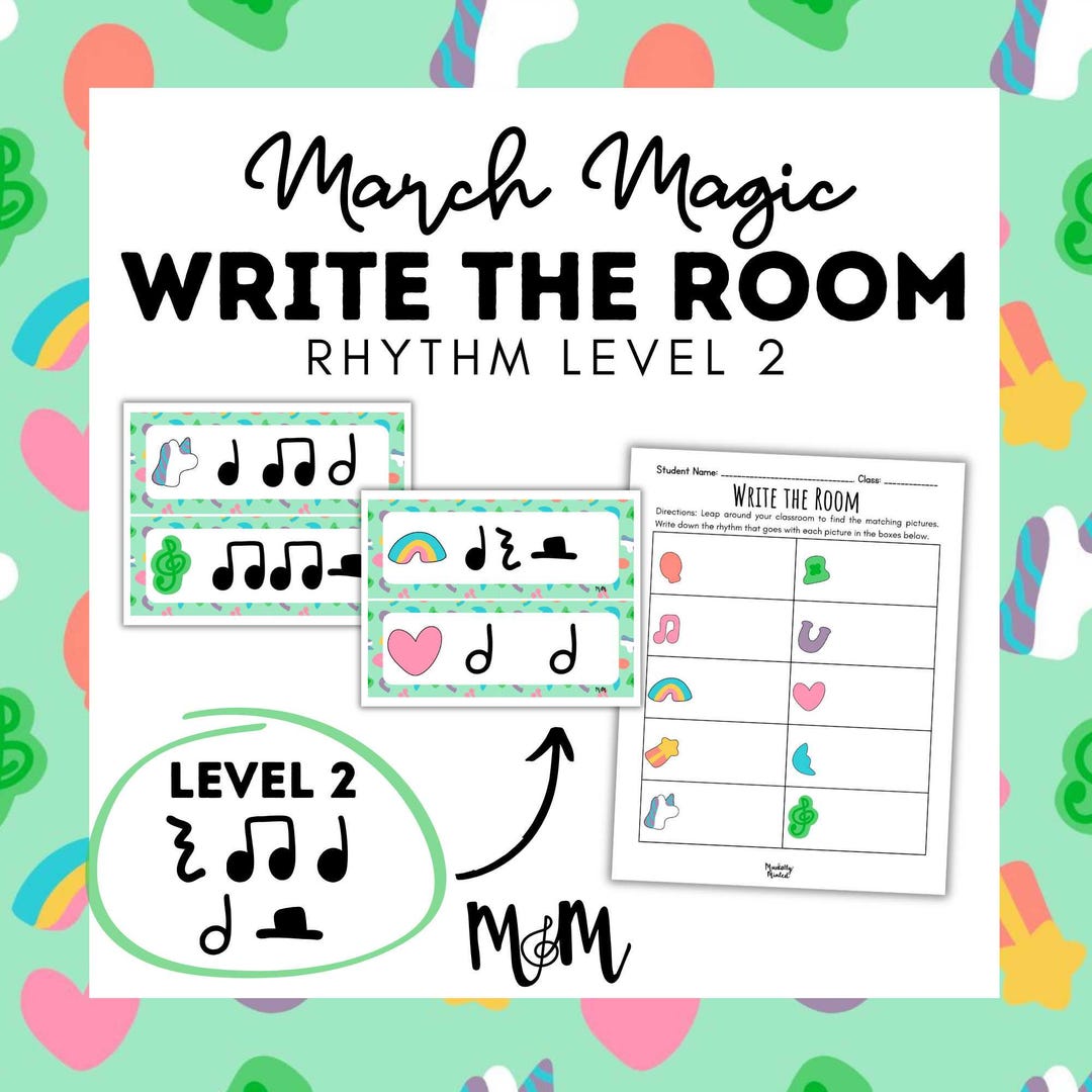 March Magic | Write the Room | Level 2 | St. Patricks Day Rhythm ...
