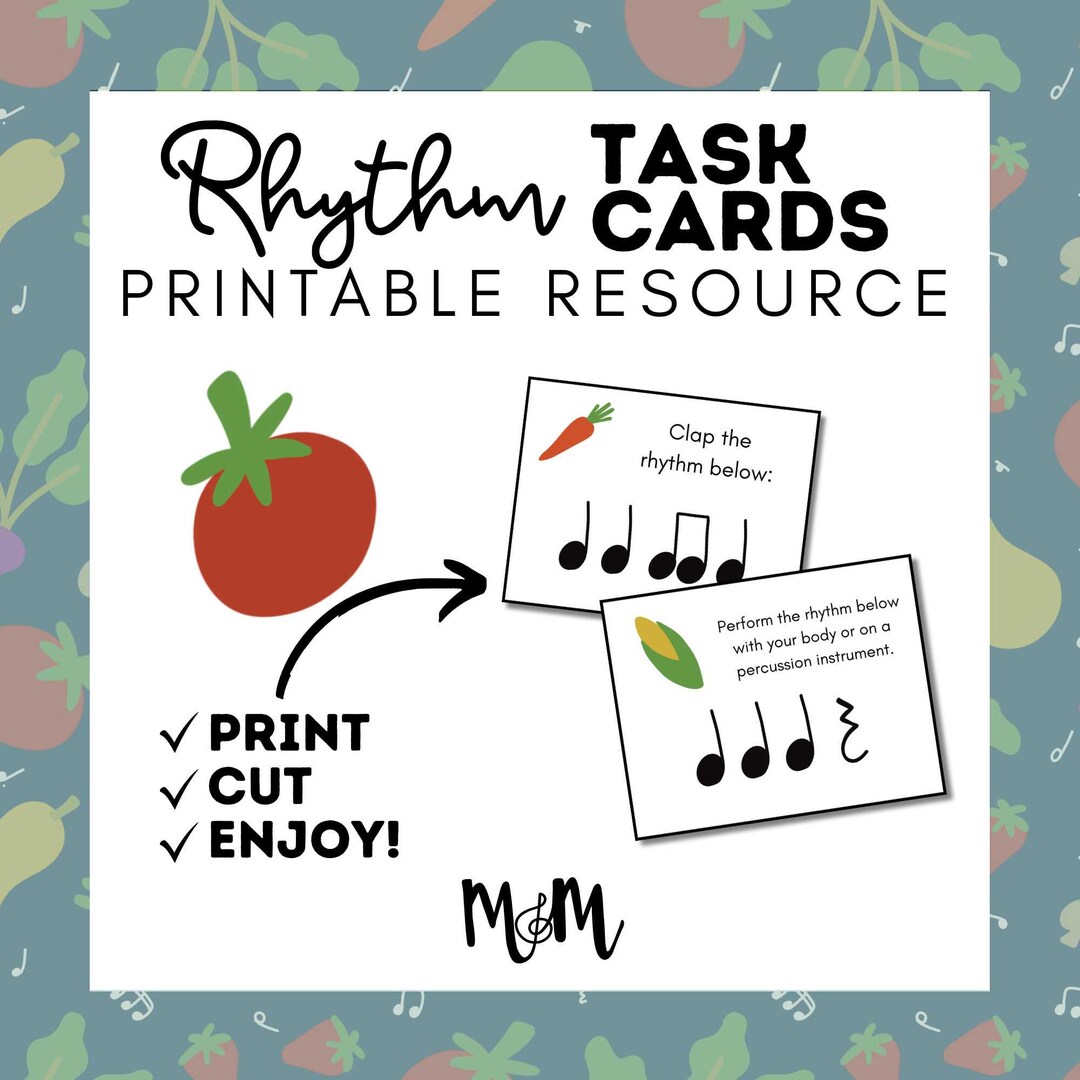 Melody Market: Rhythm Activity Body Percussion Task Cards DIGITAL ...