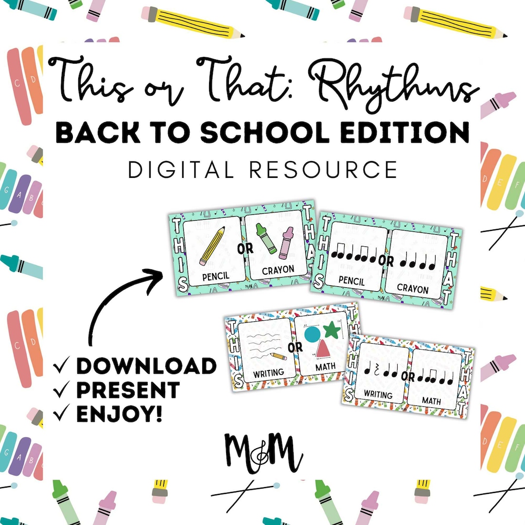This or That Rhythms: Back to School Edition | Interactive Google ...
