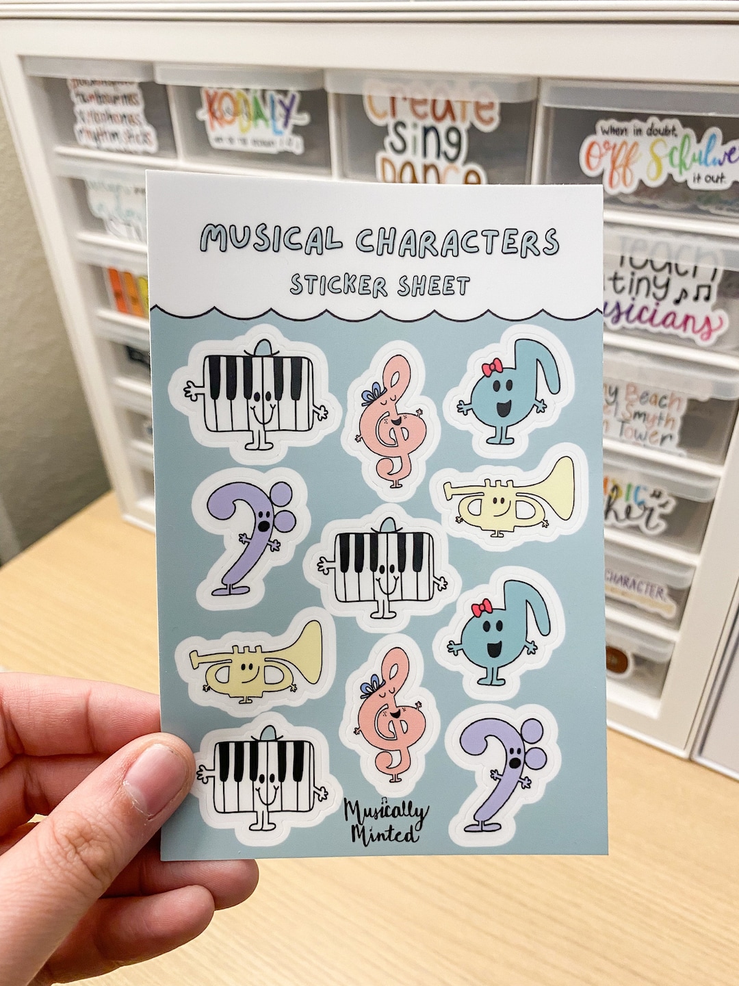 Music Character Sticker Sheet Music Teacher, Music Educator, Music ...