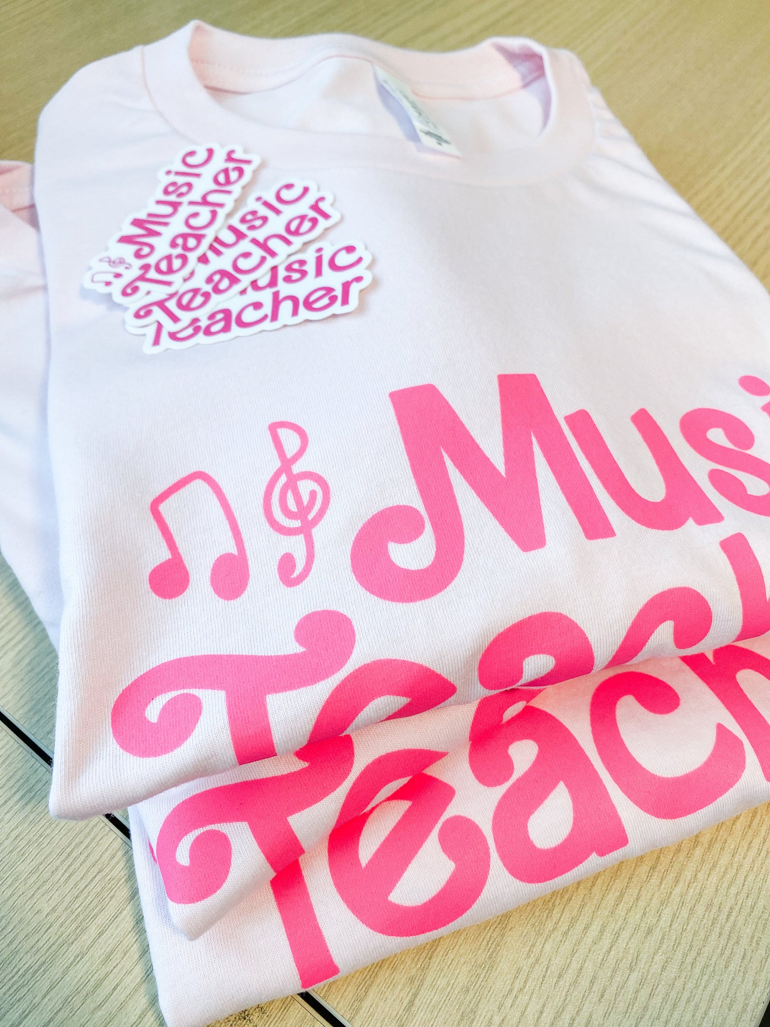 Pink Music Teacher T-shirt | Music Teacher T-shirt, Music Teacher Shirt ...