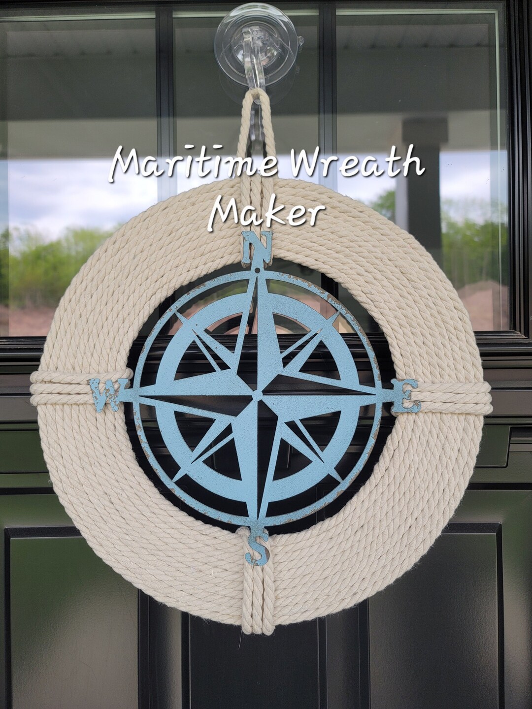 Nautical Compass Rope Wreath/nautical Gift/nautical Decor/gift for Sea ...