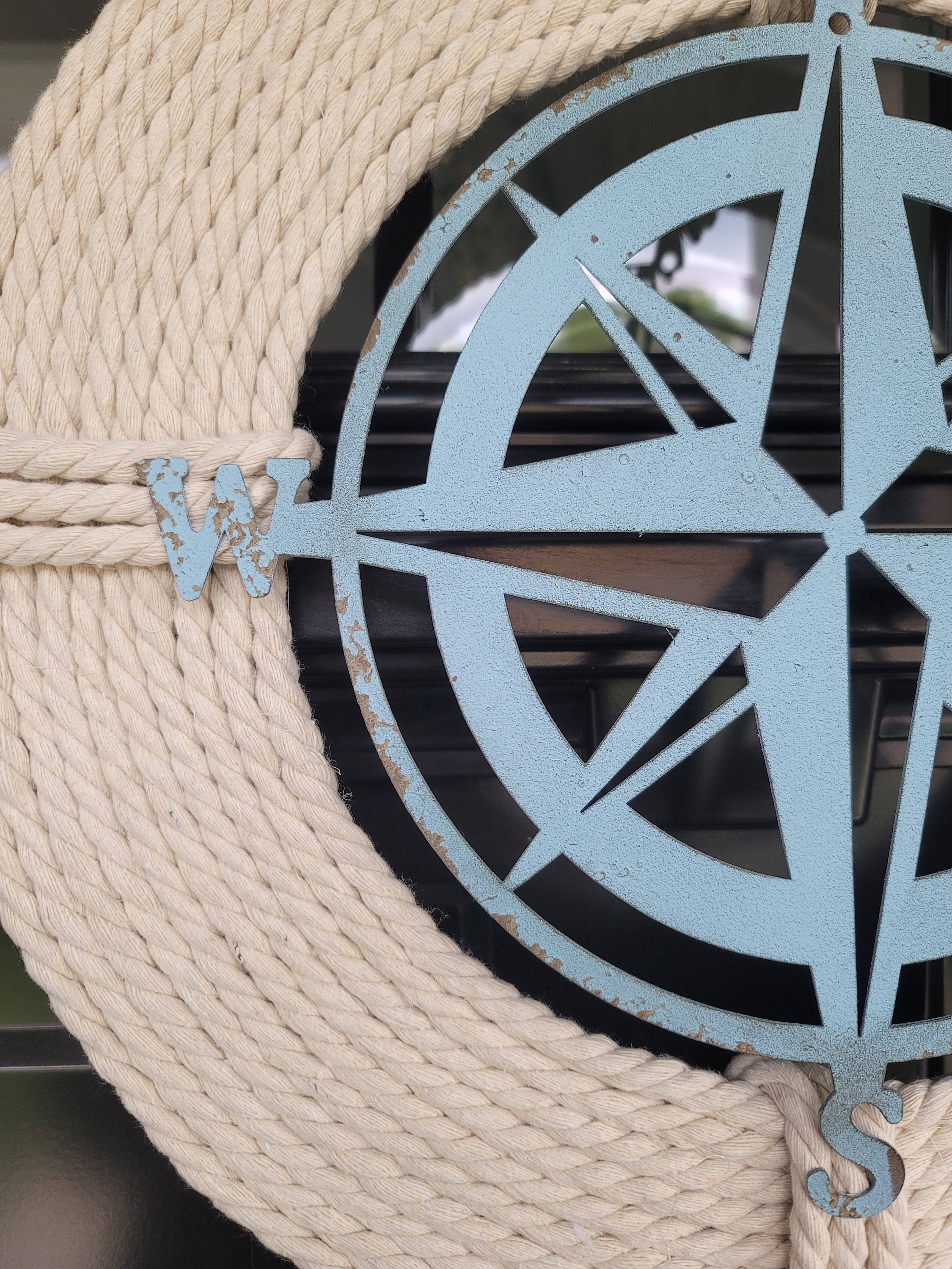 Nautical Compass Rope Wreath/nautical Gift/nautical Decor/gift for Sea ...