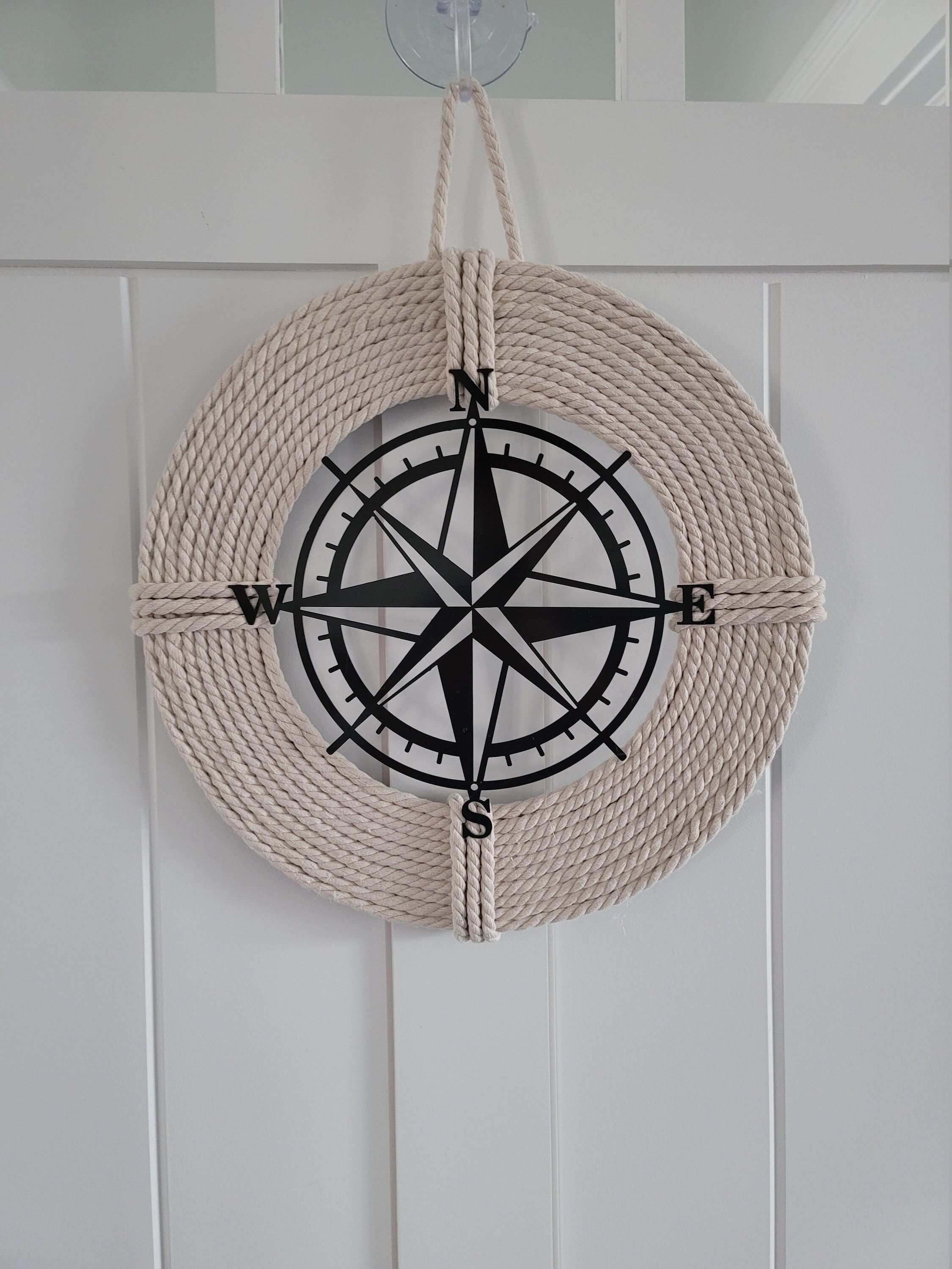 Nautical Compass Rope Wreath/nautical Gift/nautical Decor/gift for Sea ...