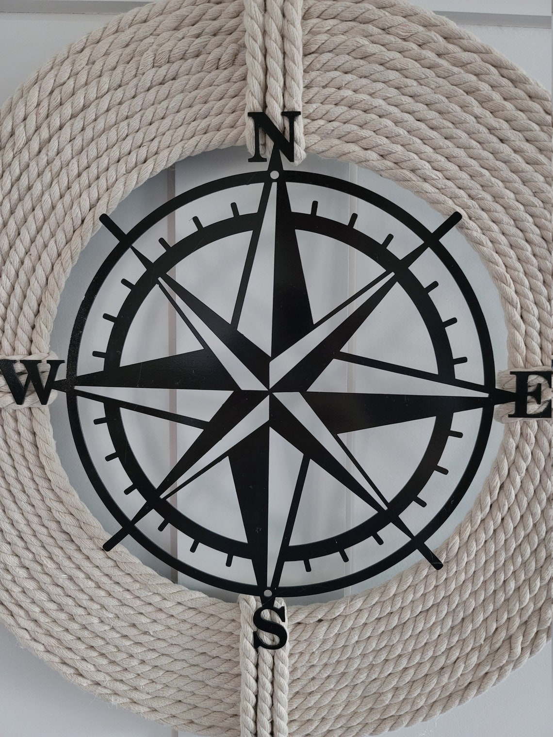 Nautical Compass Rope Wreath/nautical Gift/nautical Decor/gift - Etsy