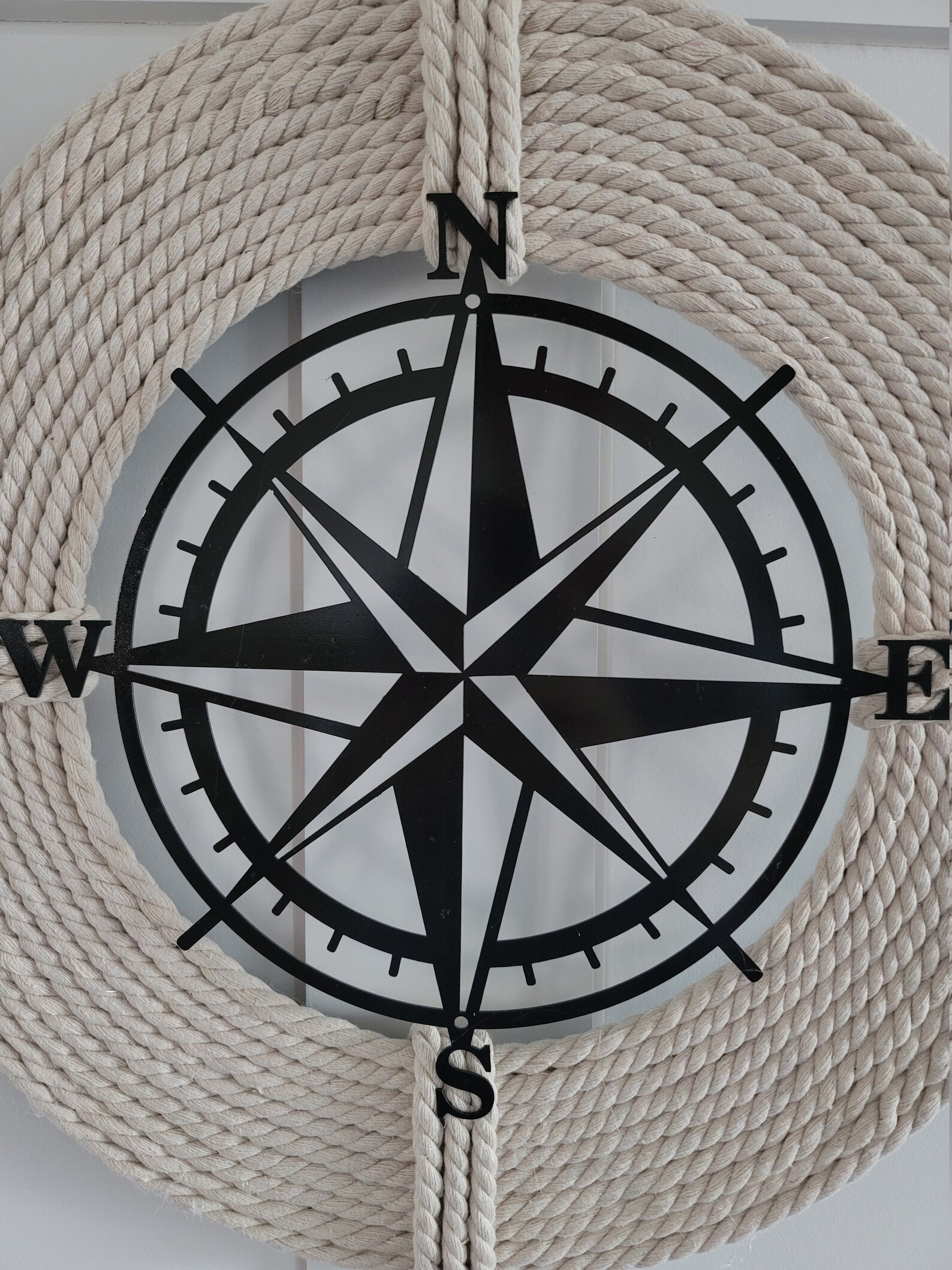 Nautical Compass Rope Wreath/nautical Gift/nautical Decor/gift - Etsy