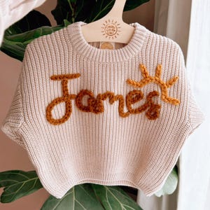 CUSTOM Embroidered Name Sweater | Toddler Name Sweater | Personalized ...