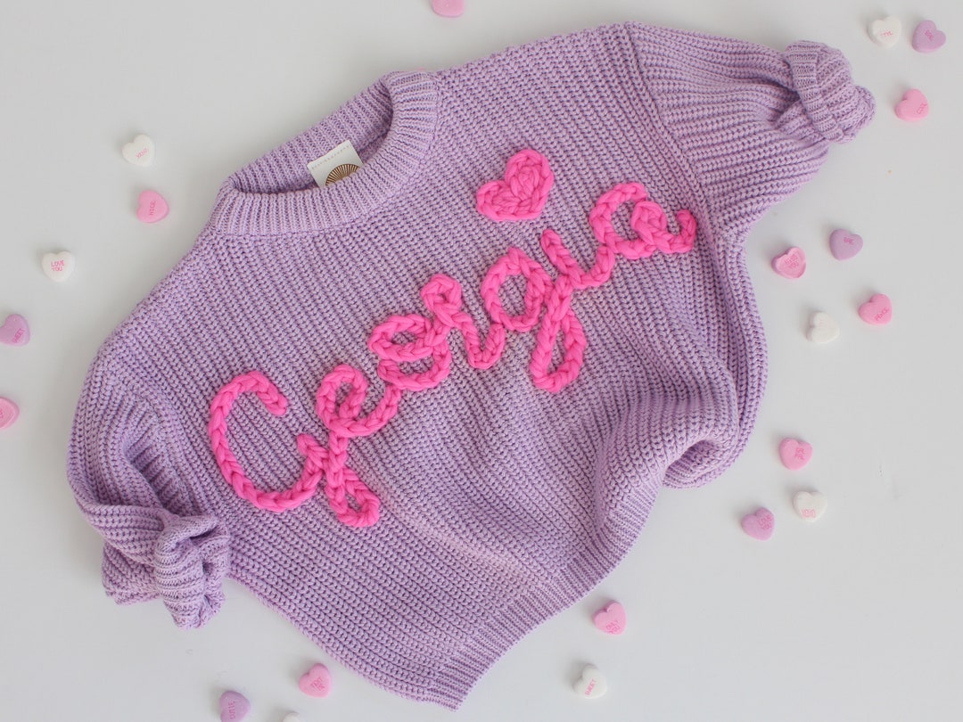 Personalized Name Sweater Customized Toddler Knit Sweater Custom Baby ...