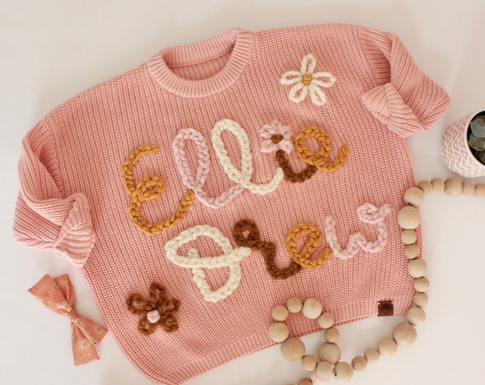 Personalized Name Sweater Customized Toddler Knit Sweater - Etsy