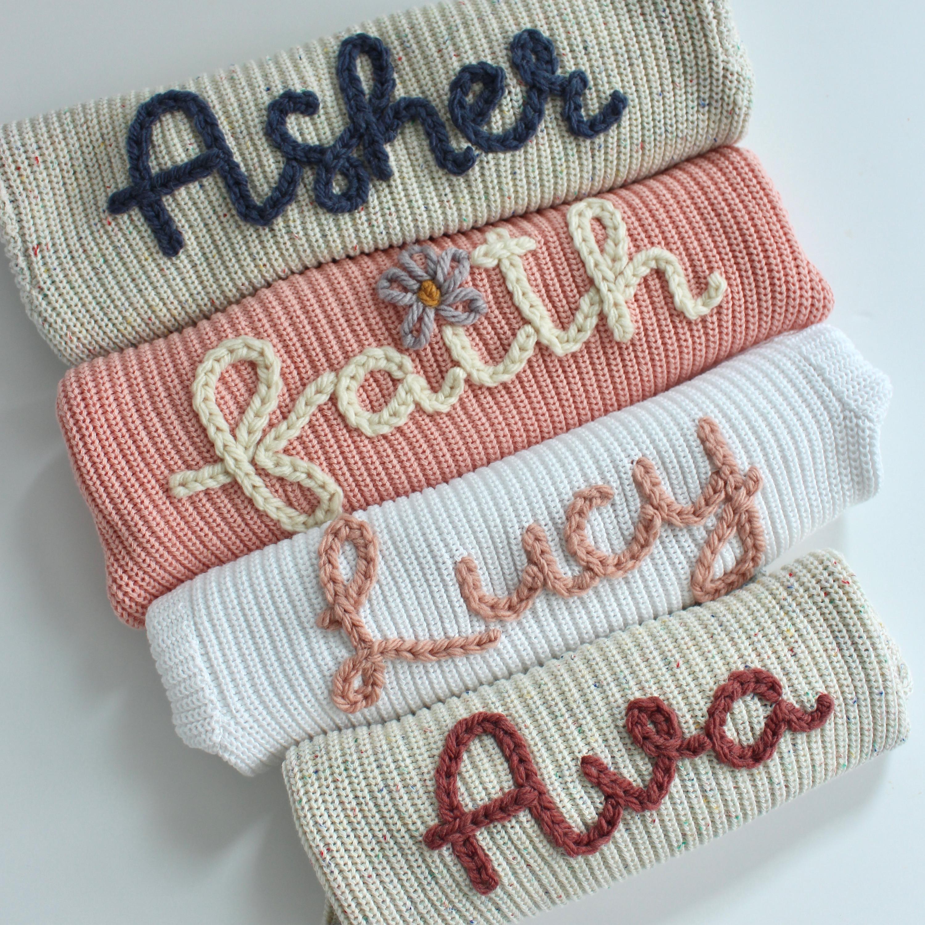 CUSTOM Embroidered Name Sweater | Toddler Name Sweater | Personalized ...