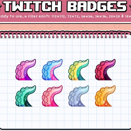 Twitch Sub & Bit Badges Tickets Cute / Streamer / Emotes / - Etsy