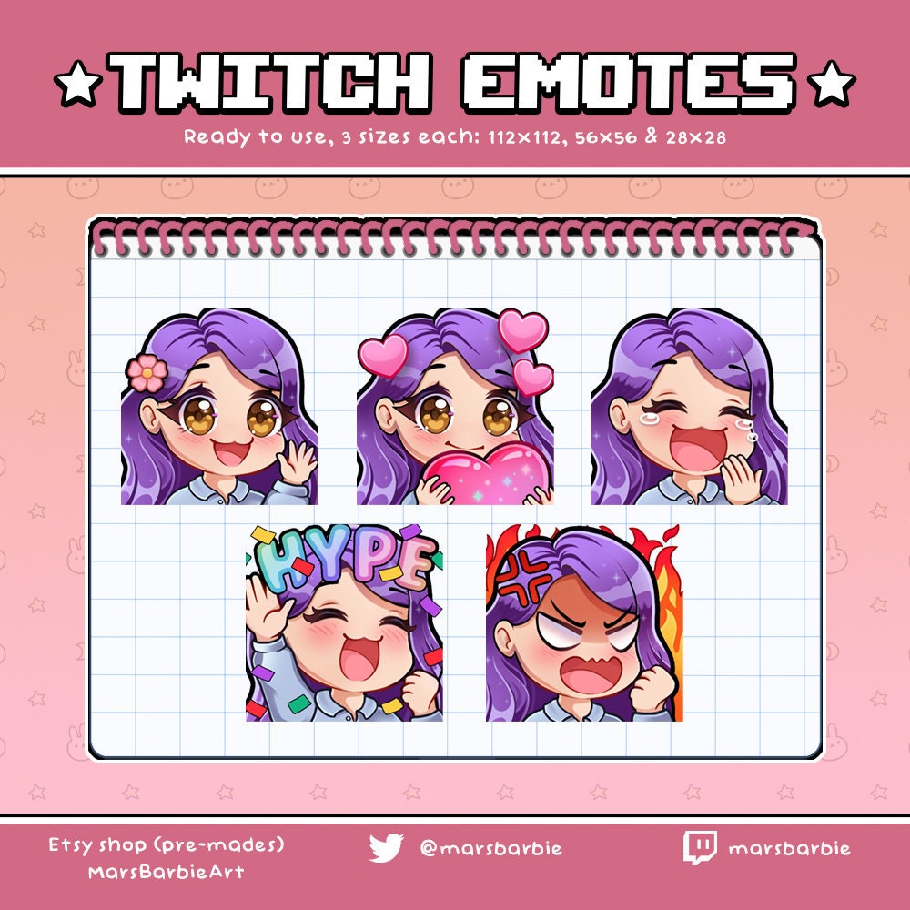 sub twitch emote emote discord emote purple hair emote fist bump emote ...