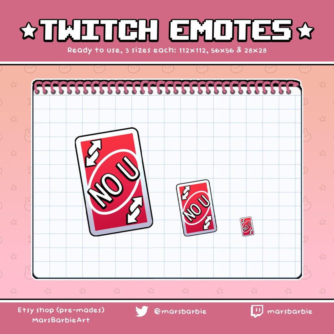 Twitch Emotes // No U Reverse Uno Card Emote for Streamers // - Etsy