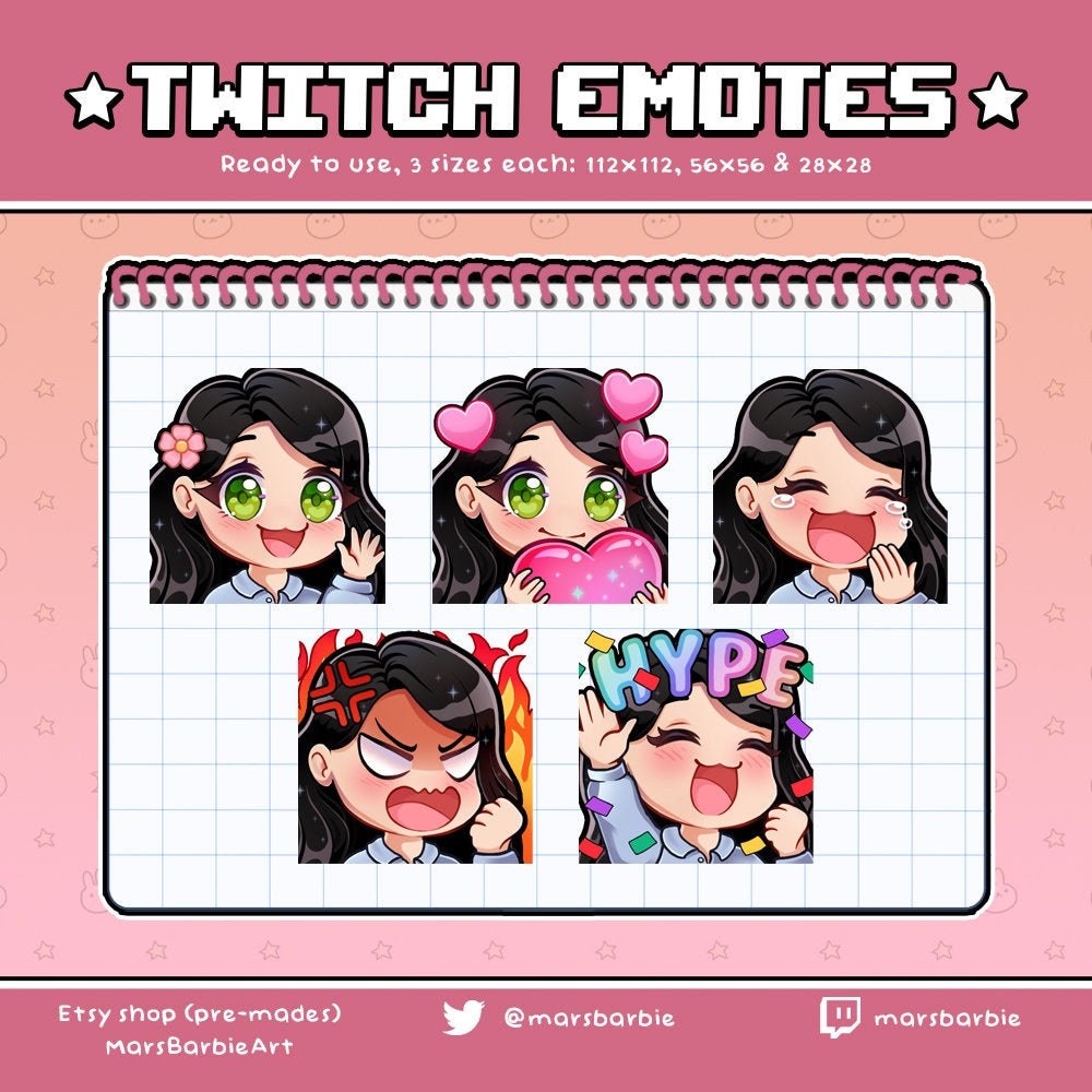 Art & Collectibles Drawing & Illustration custom emotes twitch emotes ...