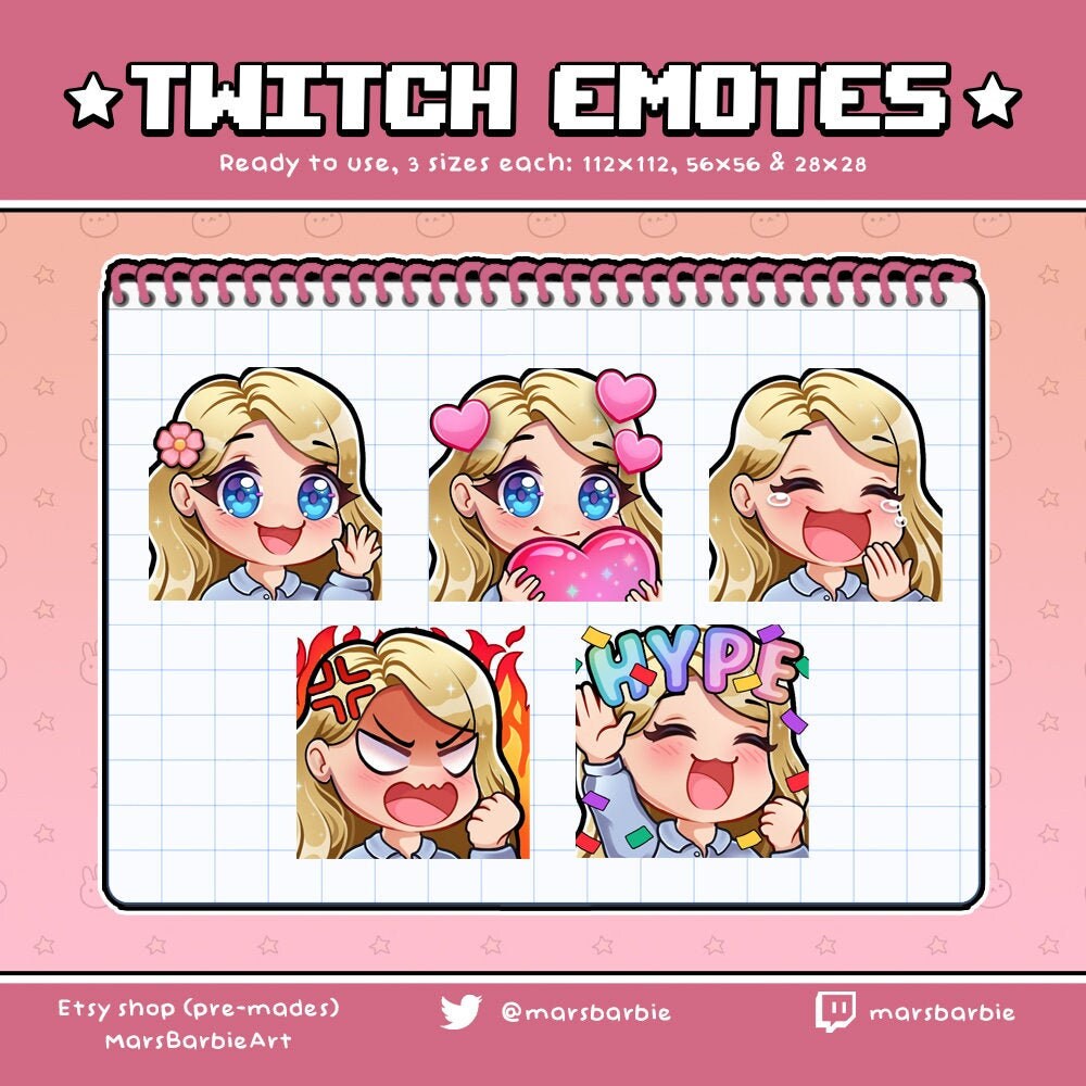 Art & Collectibles sub badges Blond hair & blue eyes 2 set Cute girl ...