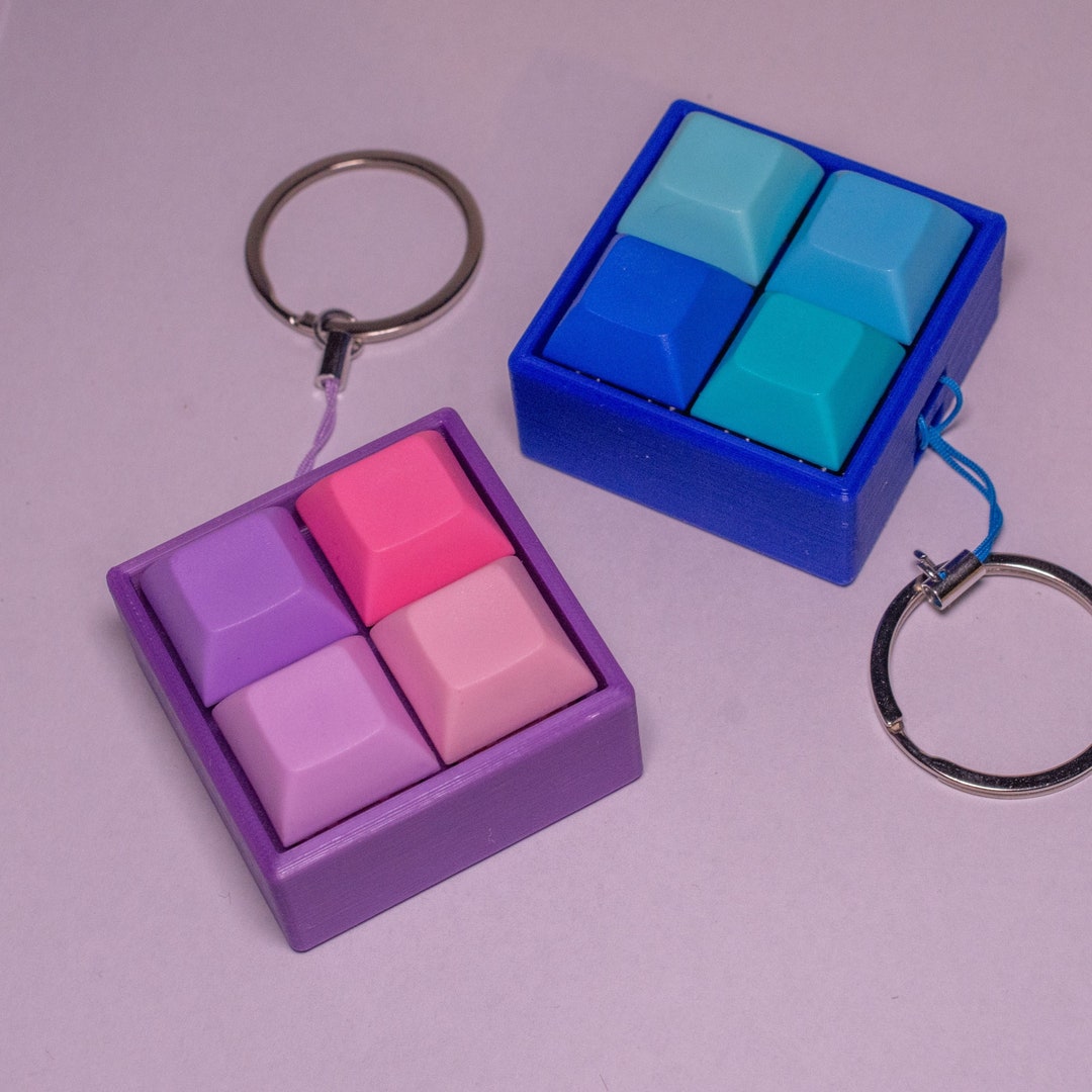 Mx Fidget Plate 2x2 3d Printed Fidget Toy Keychain Etsy