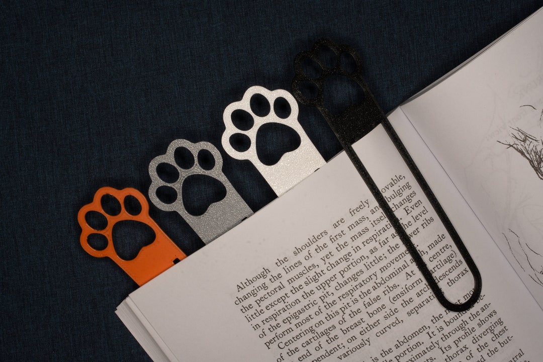 Cat Paw Cutout Bookmark 3D Printed - Etsy