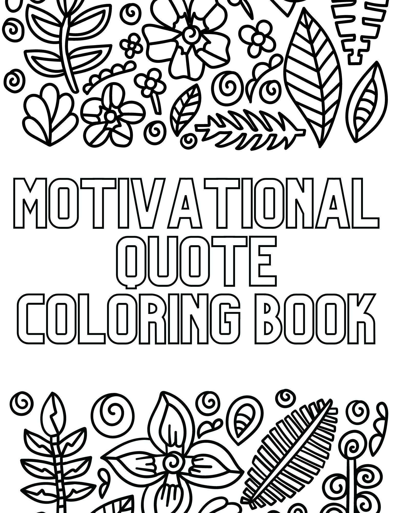 Motivational Quote Coloring Printable Book - Etsy