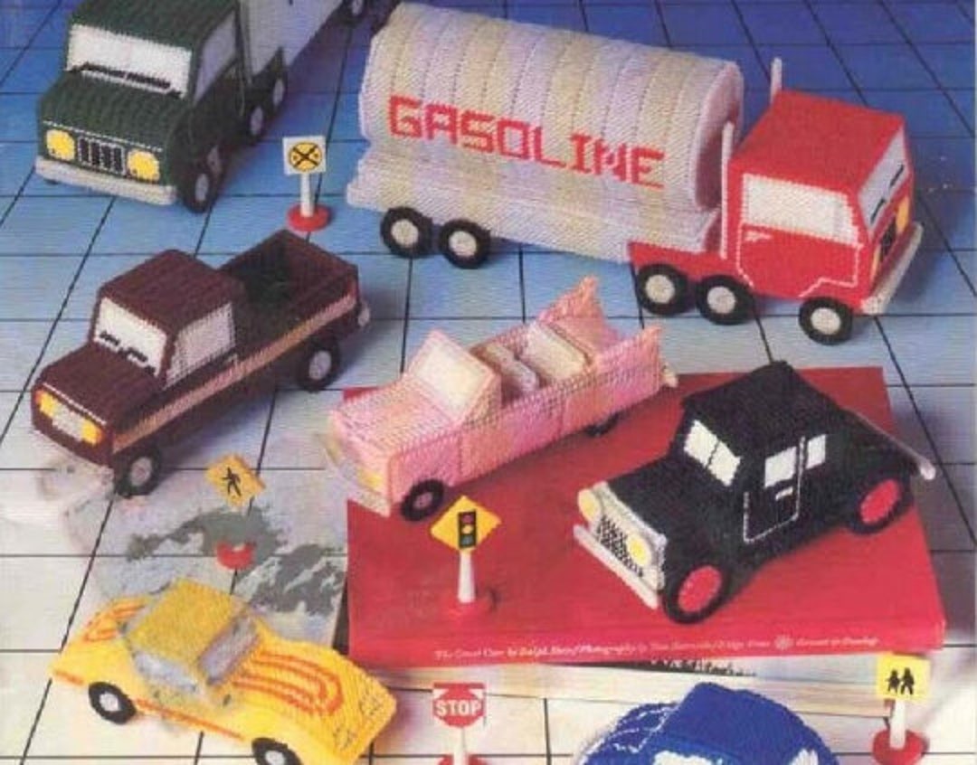Cars & Trucks / Pdf Vintage Plastic Canvas Pattern / Digital Instant ...