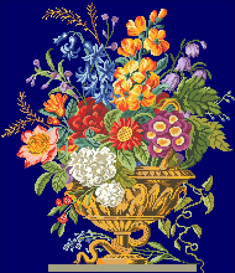 Berlin Woolwork Antique Pattern Vintage Cross Stitch Pdf - Etsy