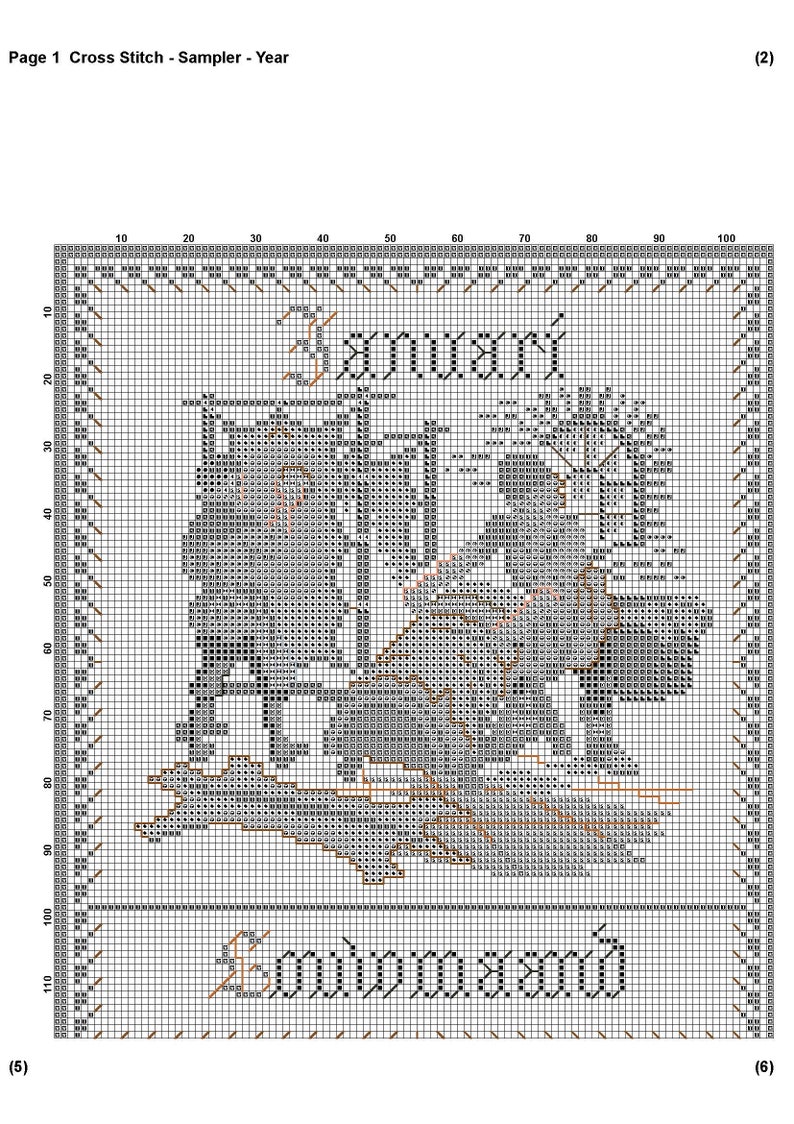 Sampler Cross Stitch Pdf Victorian Country Life Calendar / - Etsy