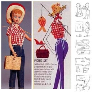 PDF Vintage Sewing Pattern - Fashion Dolls - Wardrobe Clothes for Dolls ...