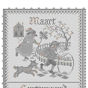 Sampler Cross Stitch Pdf - Victorian Country Life Calendar / Counted ...