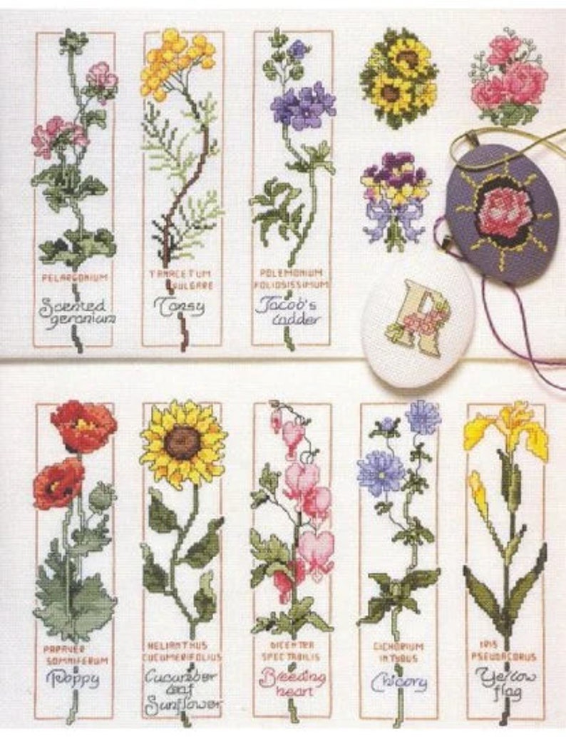 The Ultimate Flower Book / Pdf Vintage Cross Stitch Counted Pattern ...