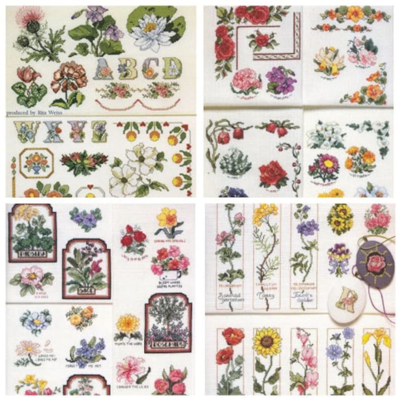 The Ultimate Flower Book / Pdf Vintage Cross Stitch Counted Pattern ...