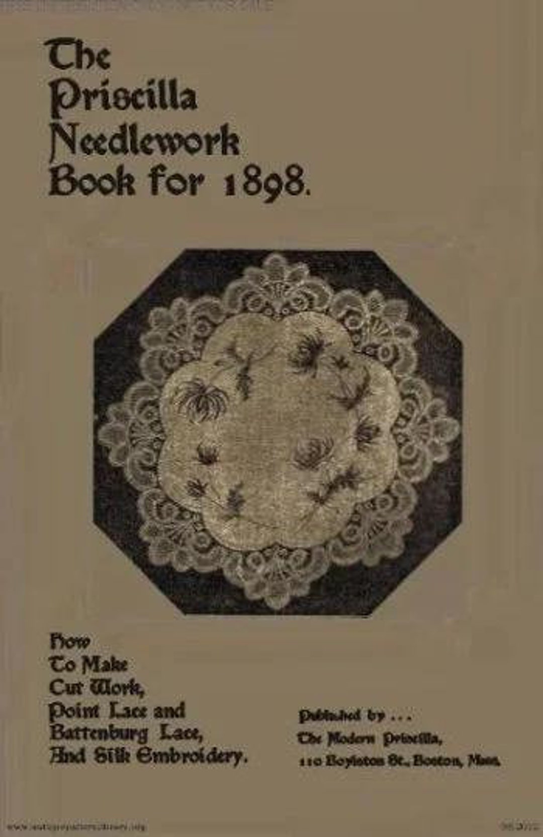 PRISCILLA Needlework Book - PDF Vintage 1898s Pattern - Etsy