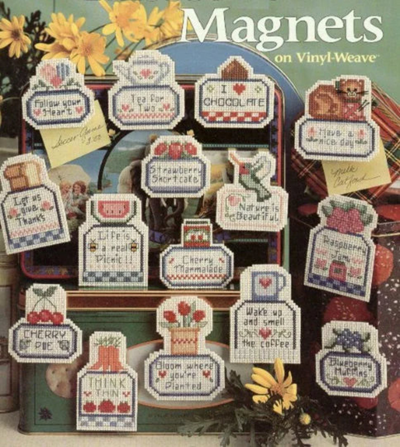 Message Magnets / Pdf Vintage Cross Stitch Counted Pattern / Digital ...