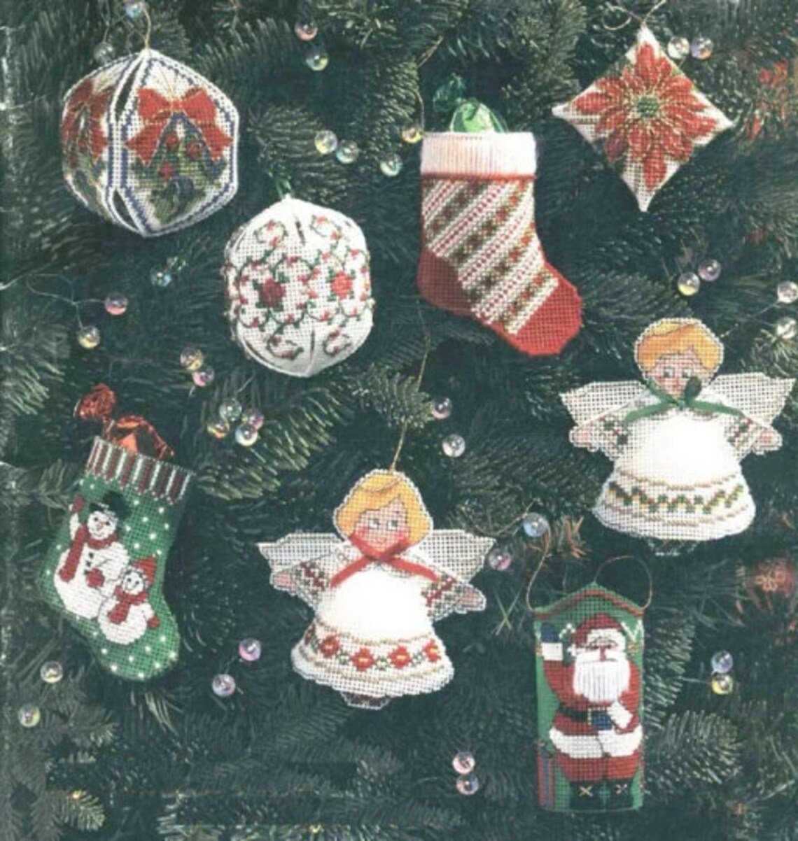 Christmas Ornaments / Pdf Vintage Cross Stitch Counted Pattern ...