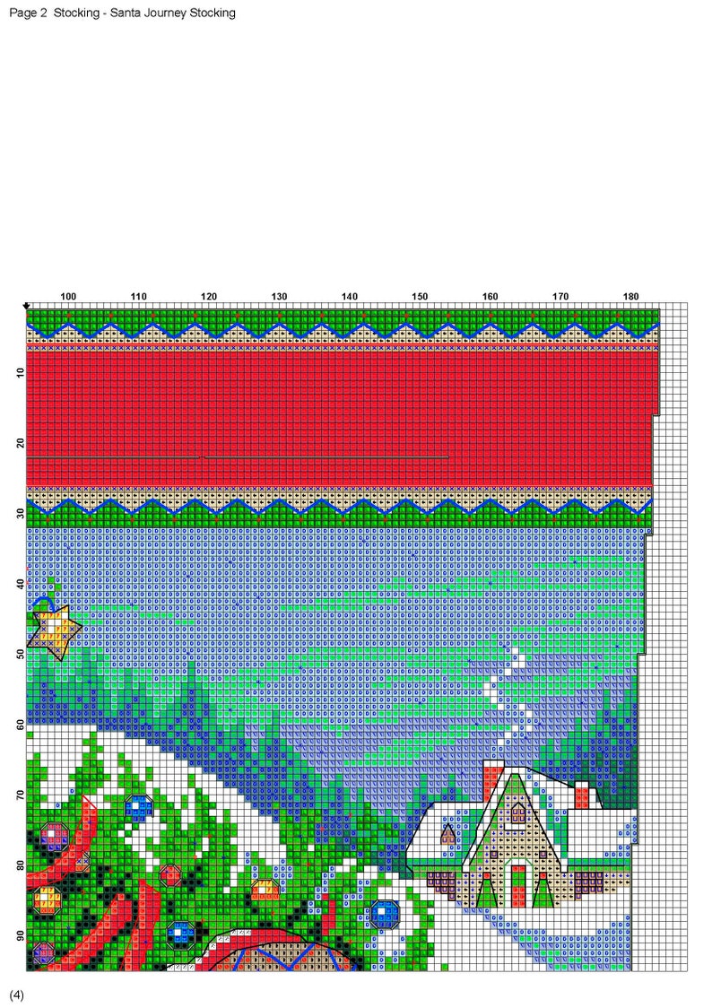 Vintage Santa Stocking Cross Stitch Pattern: Christmas Alphabet ...
