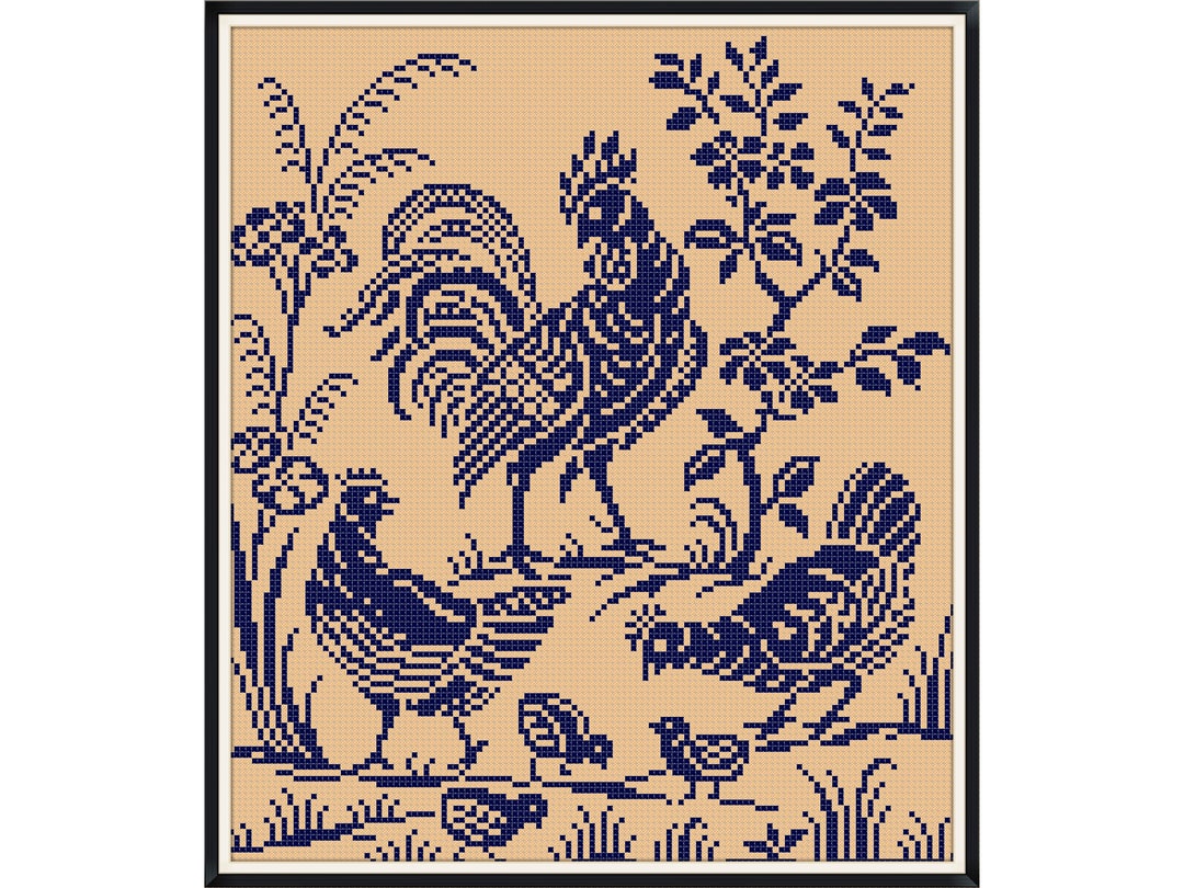 Sampler Cross Stitch Pdf / Counted Vintage Pattern Embroidery / Antique ...