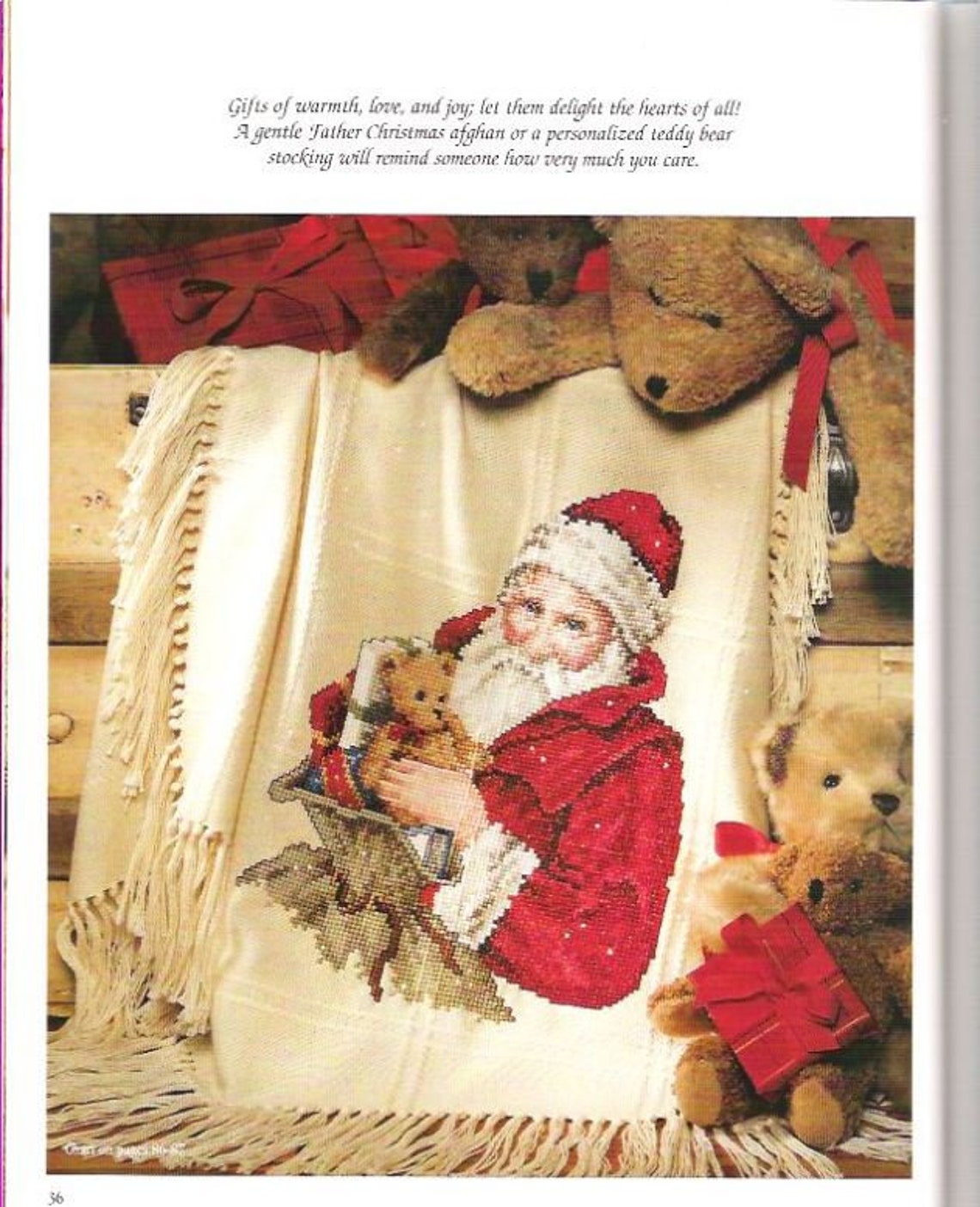 Vintage Christmas Cross Stitch Pattern Holiday Traditions Embroidery