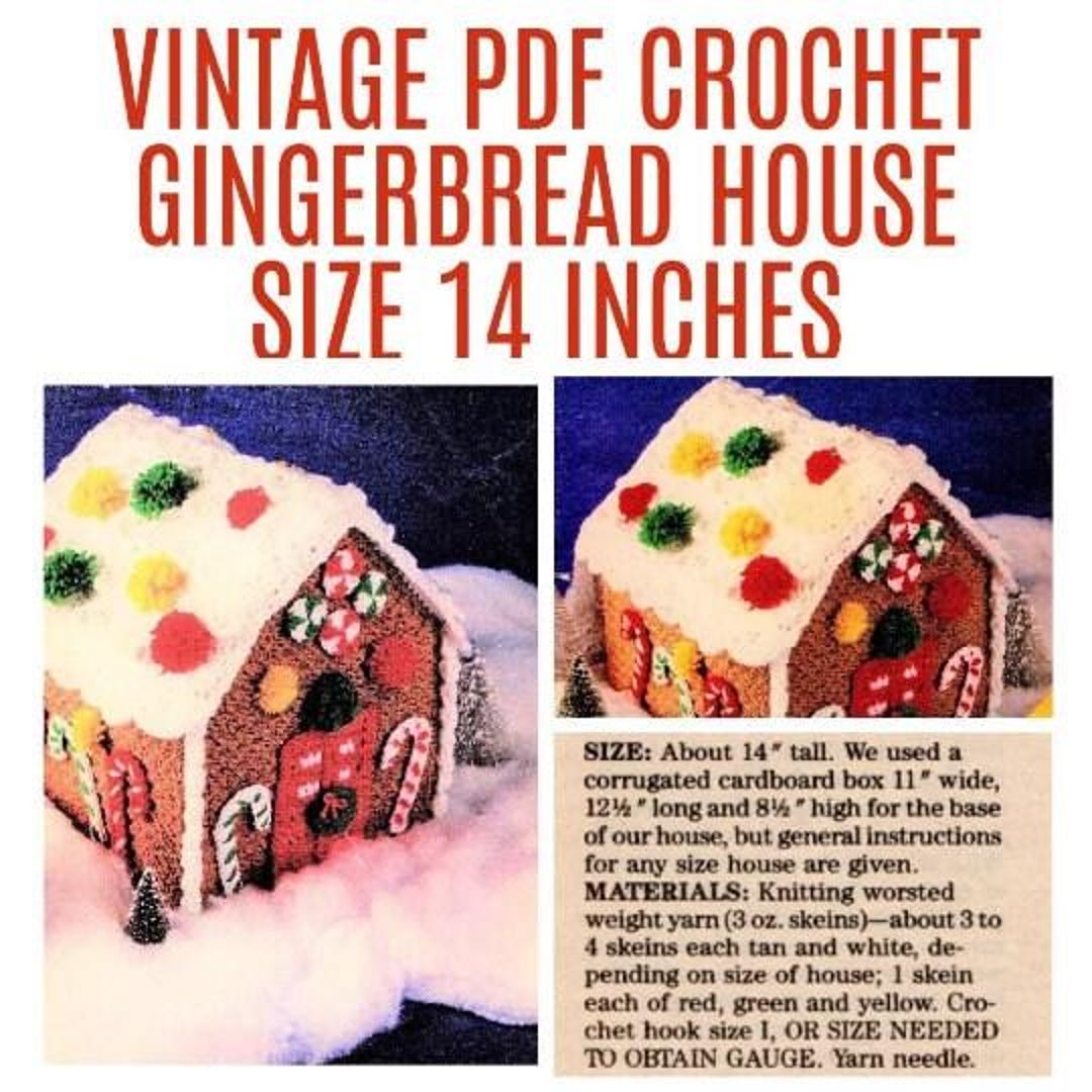 PDF Vintage Crochet Pattern - Gingerbread House - Etsy