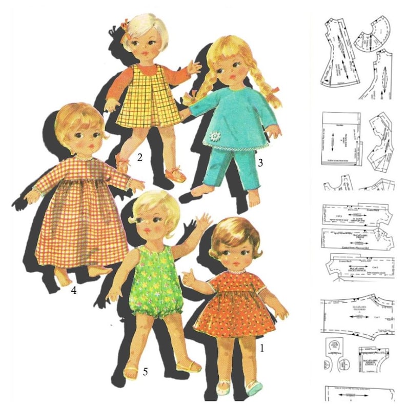 Vintage Simplicity 7400 Dolls 9