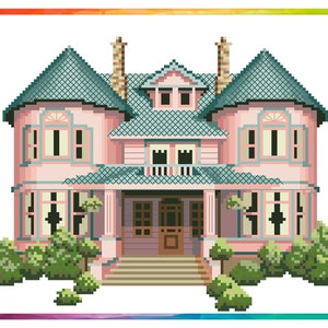 Vintage Cross Stitch Pattern Pdf - House - the Dorn House / Counted ...