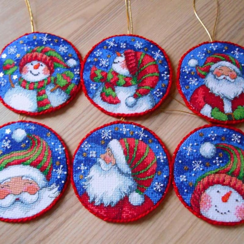 Cross Stitch Christmas Ornament Pattern - Etsy