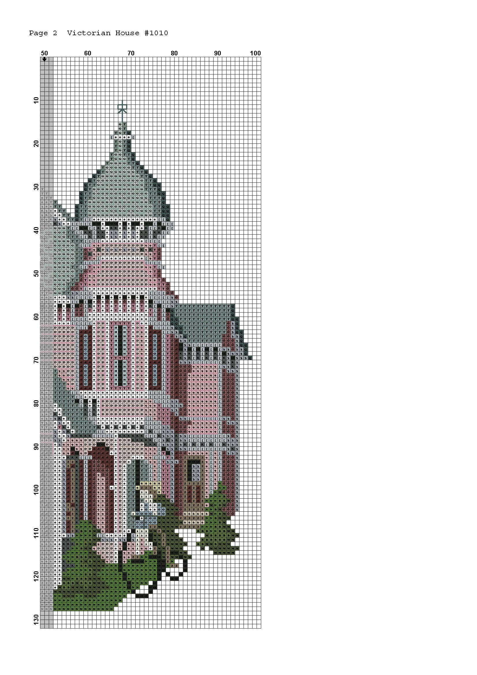 Vintage Cross Stitch Pattern Pdf Victorian House 1010 / Counted Vintage ...