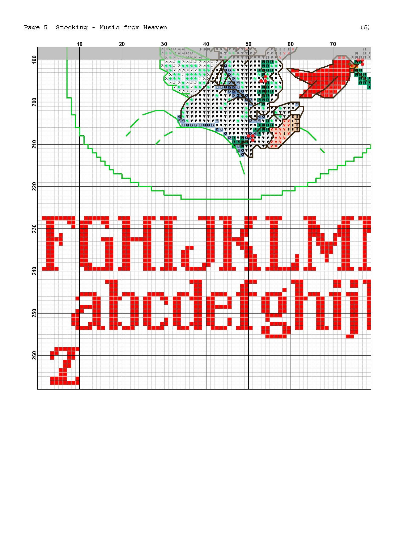 Vintage Christmas Stocking Cross Stitch Pattern: Angels & Alphabet ...