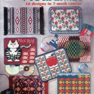 Mousepads / Pdf Vintage Plastic Canvas Pattern / Digital Instant ...