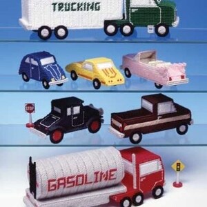 Cars & Trucks / Pdf Vintage Plastic Canvas Pattern / Digital Instant ...