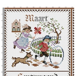 Sampler Cross Stitch Pdf - Victorian Country Life Calendar / Counted ...