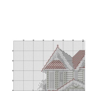 Vintage Cross Stitch Pattern Pdf - House - the Hanger House / Counted ...