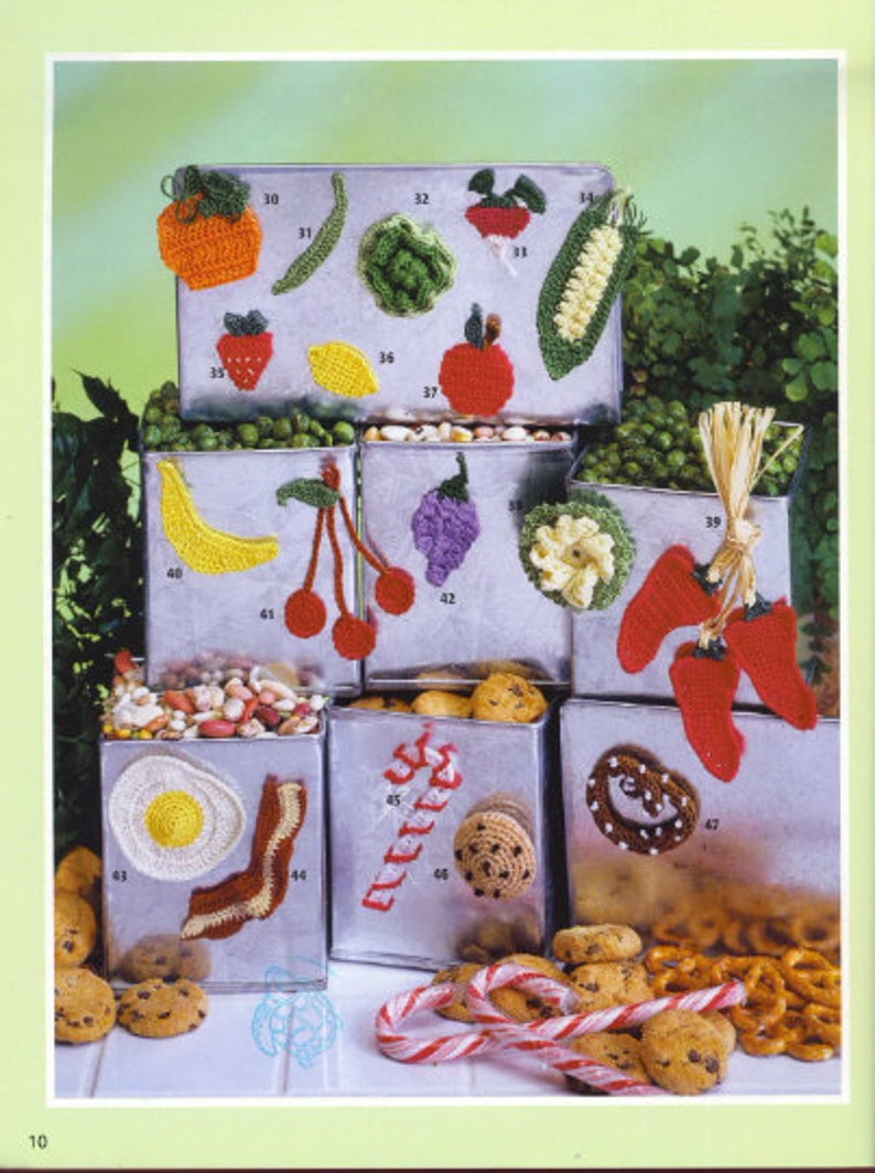 PDF Vintage Crochet Pattern 101 Theread Crochet Fridgies Designs for ...