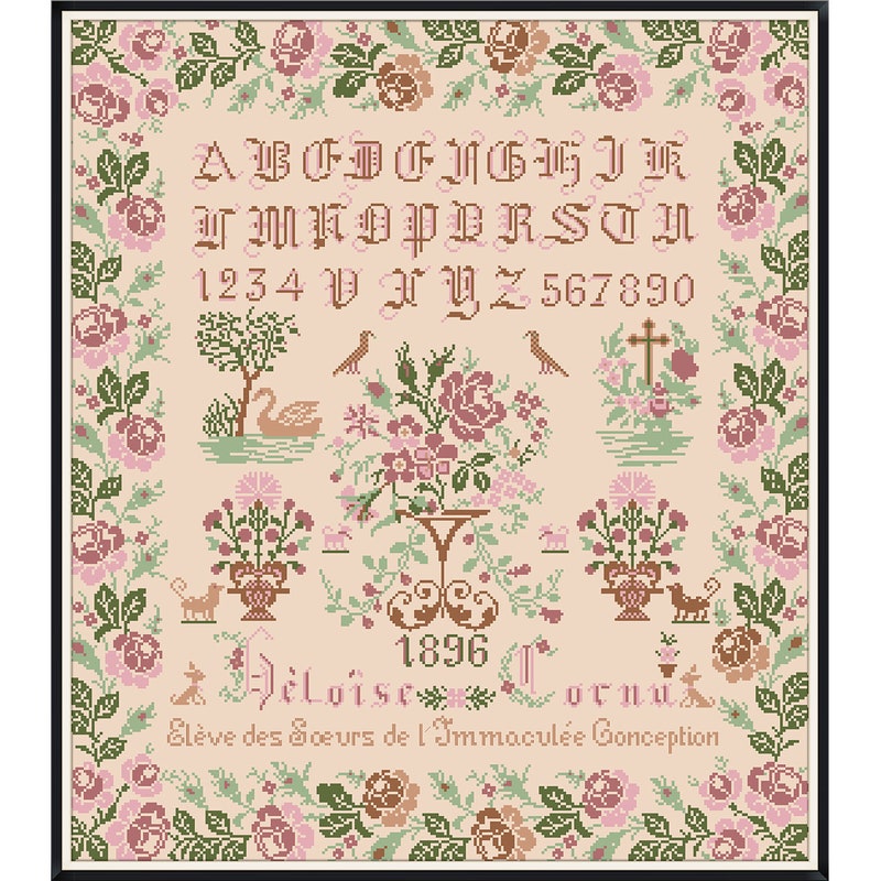 Cross Stitch Sampler Pattern - Etsy